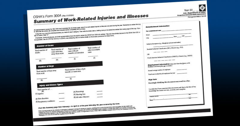 REMINDER OSHA Form 300A Posting Requirements Begin February 1st reminder-osha-form-300a-posting-requirements-begin-february-1st